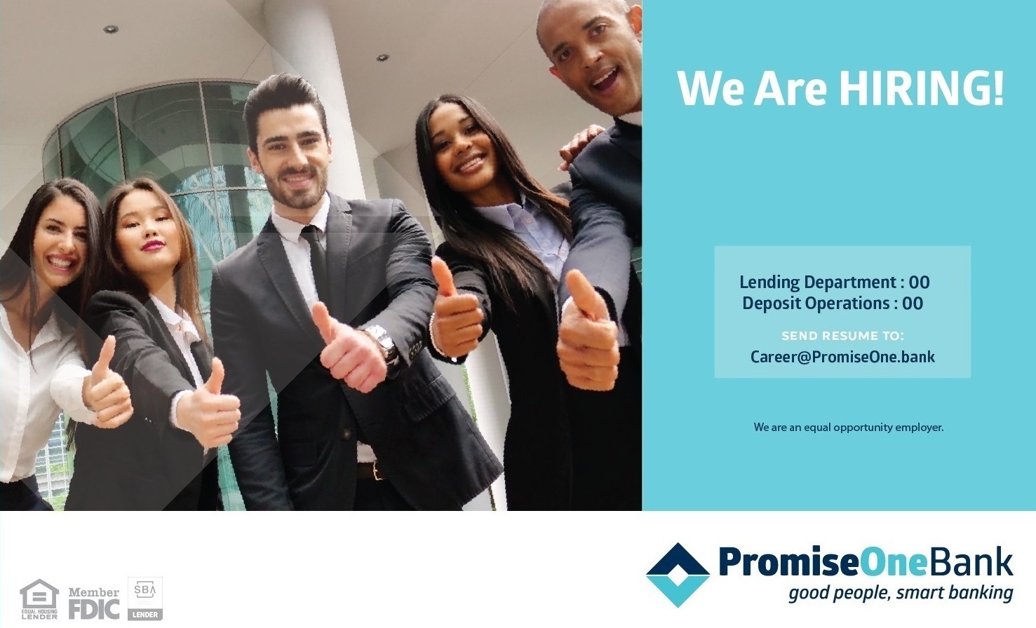 We Are HIRING! - Promiseone Bank